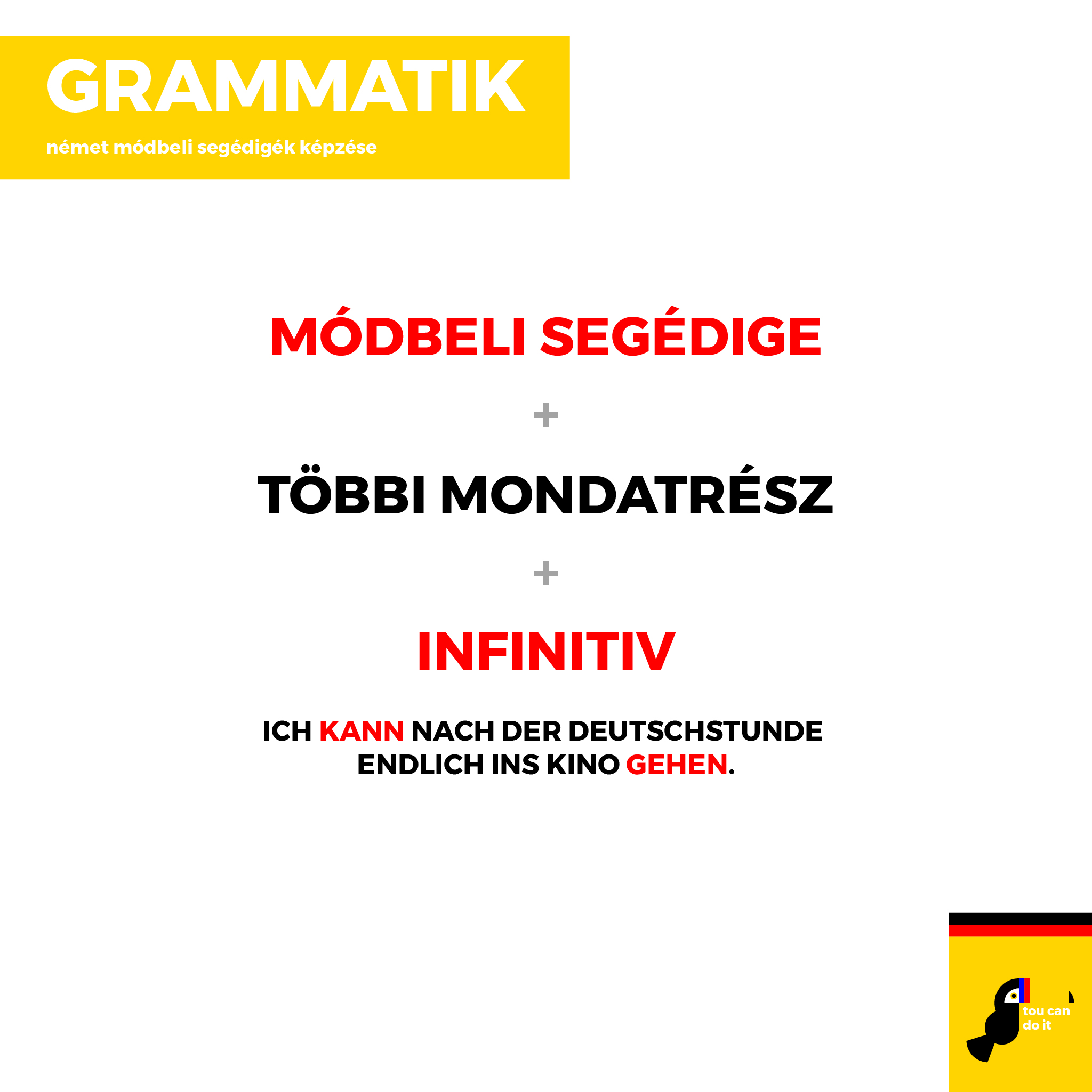 Német módbeli segédigék - Tou Can Do It - Német nyelvtan